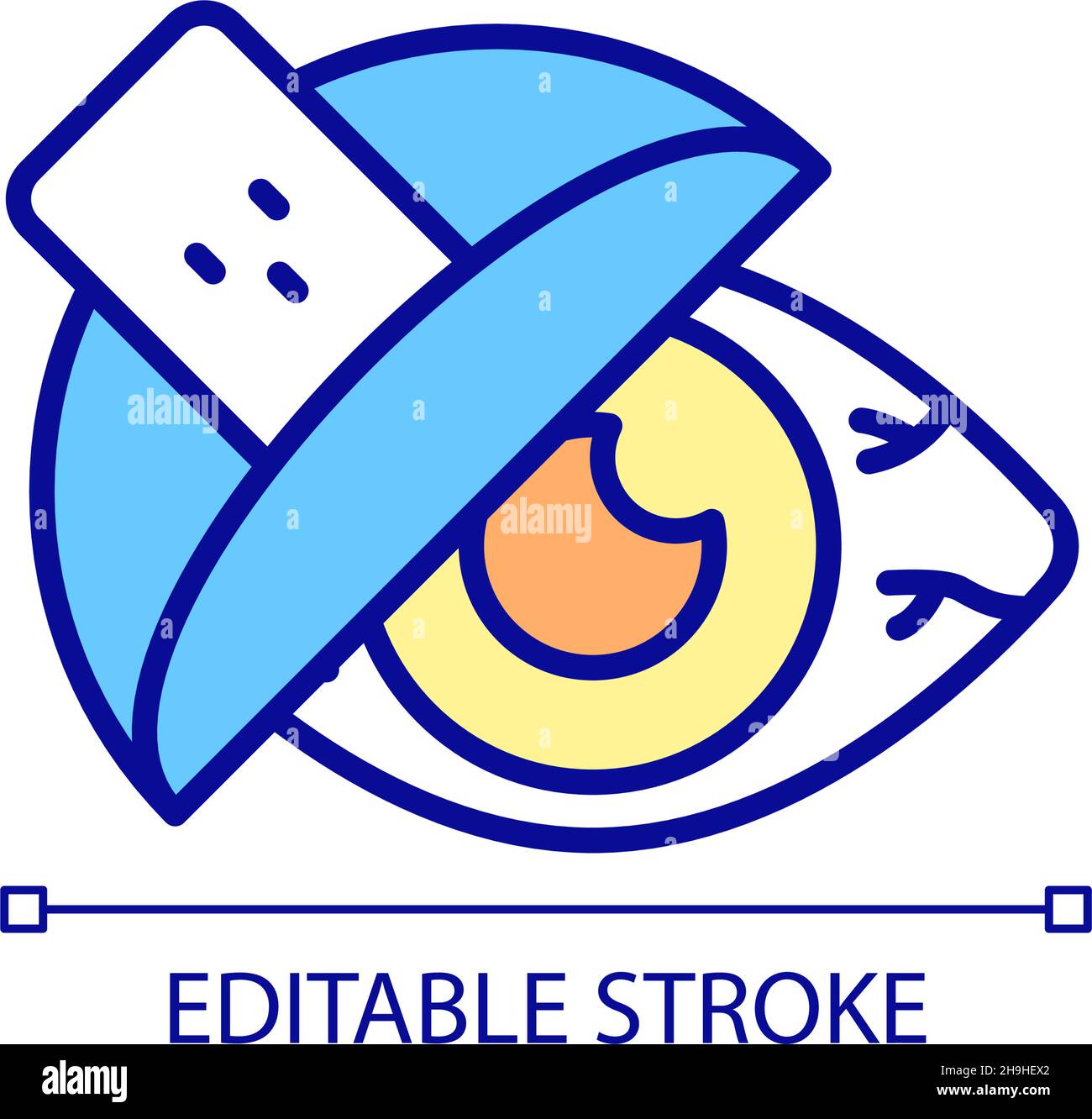 Cleansing eye for hygiene RGB color icon Stock Vector Image & Art - Alamy