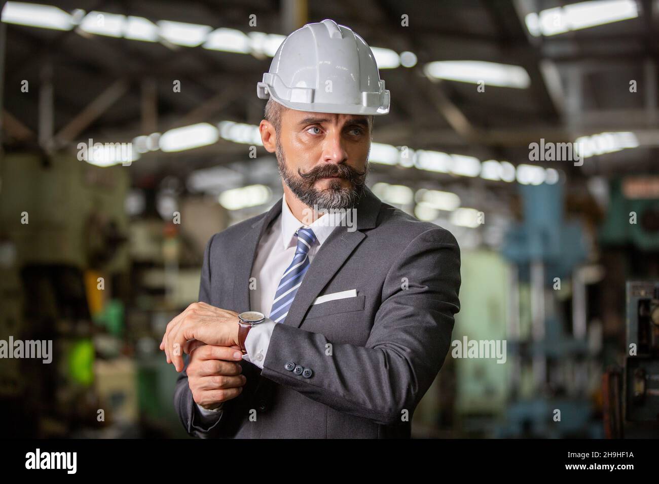 industrial factory modern engineer working in metal manufacturing ...