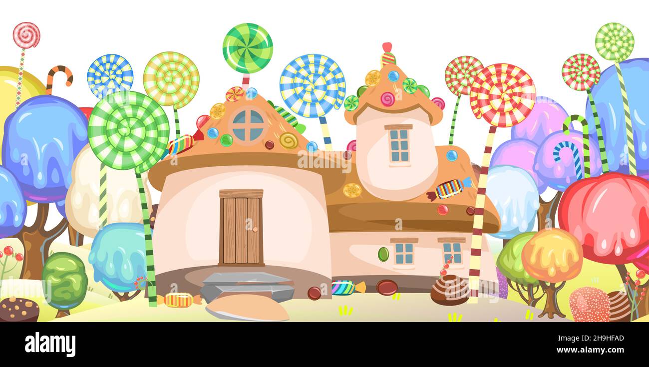 Home of the sweet inhabitants. Sweet caramel fairy house. Summer cute ...