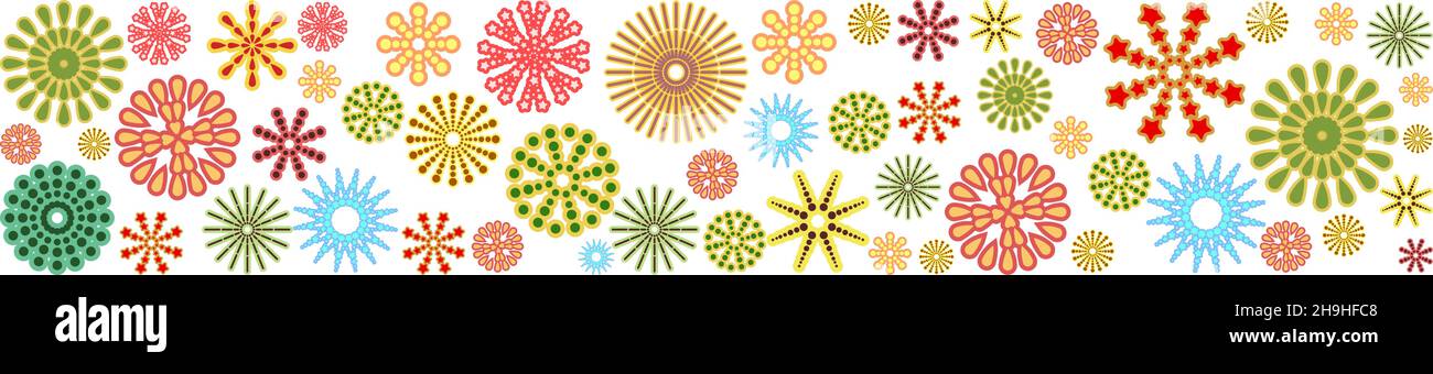 Festive background. Seamless picture. Bright flashes of fireworks in a ...