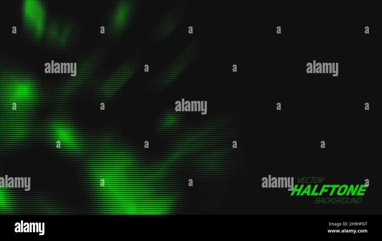 Abstract vector torn green halftone background. Scrathed dotted texture ...