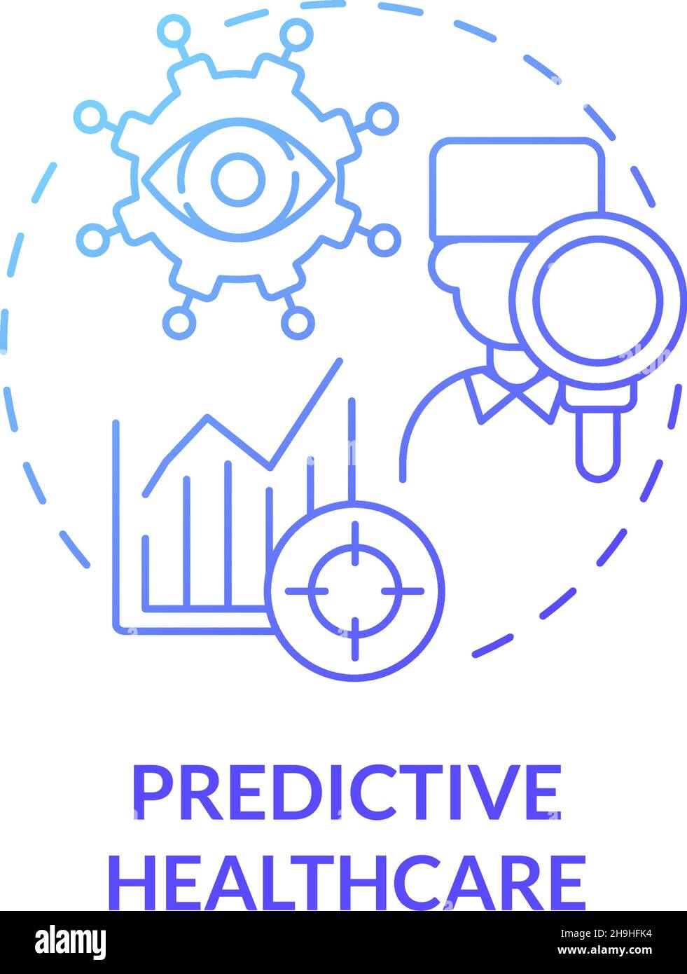 Predictive healthcare blue gradient concept icon Stock Vector Image ... Predictive healthcare blue gradient concept icon Stock Vector Image ...