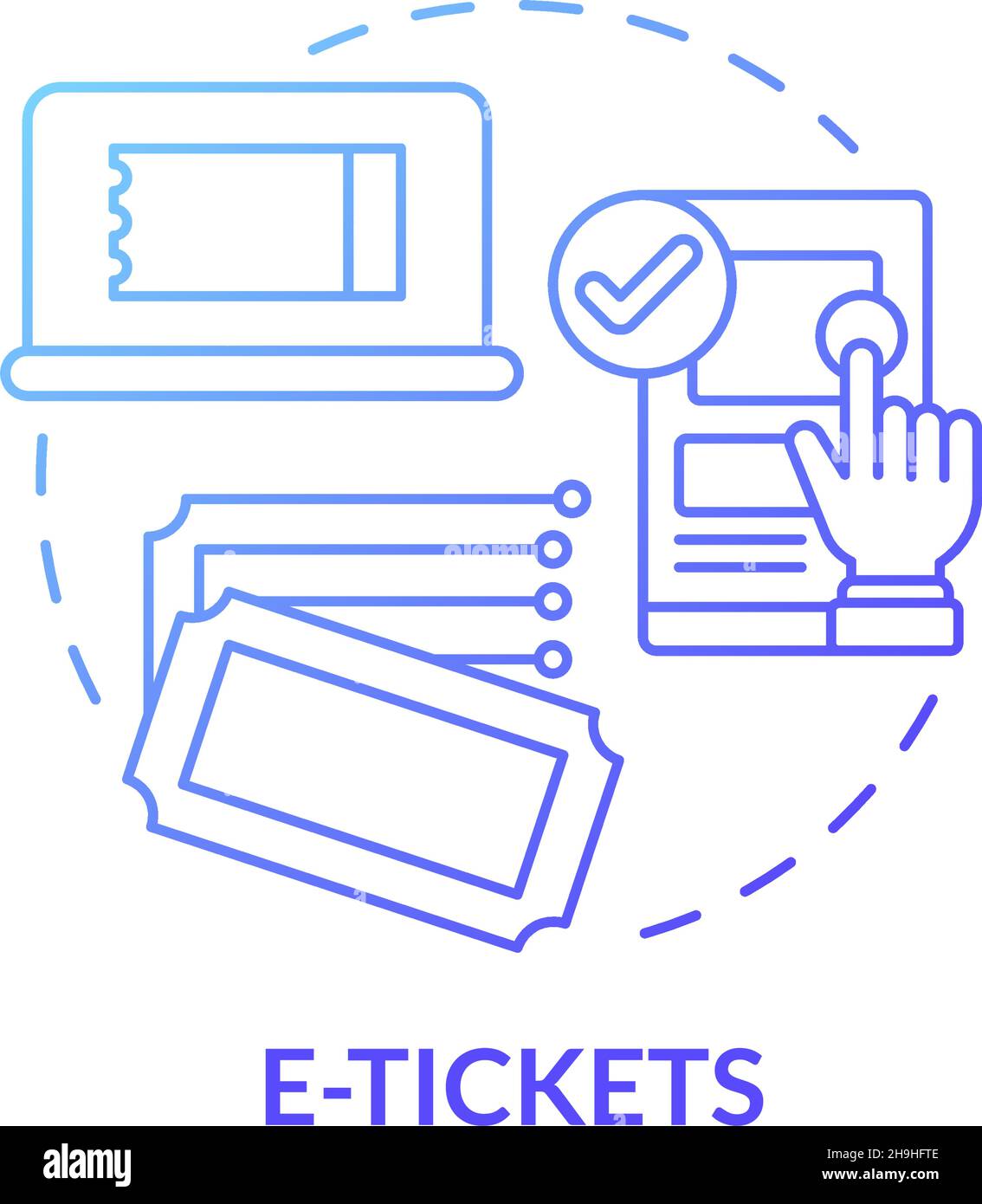 E-tickets blue gradient concept icon Stock Vector Image & Art - Alamy