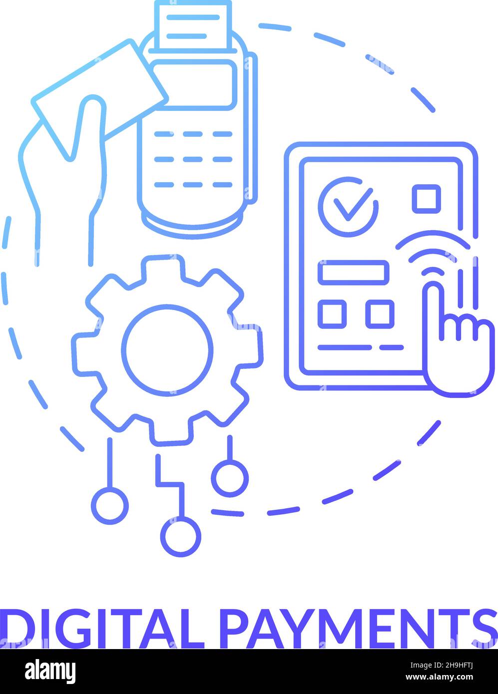 Digital payments blue gradient concept icon Stock Vector Image & Art ...