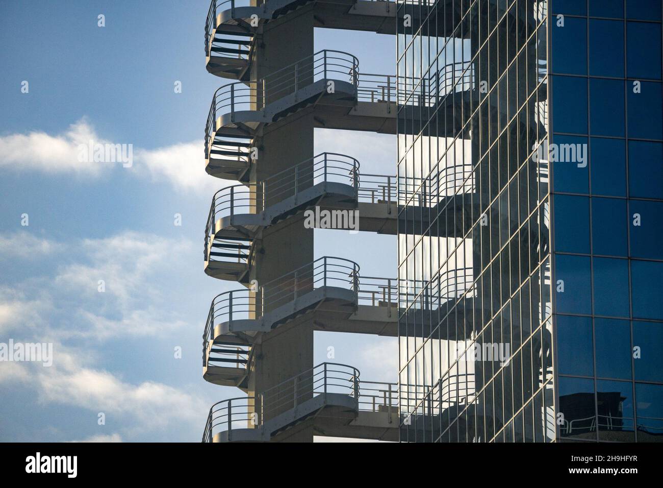 old gas tank silo metal building detail Stock Photo - Alamy