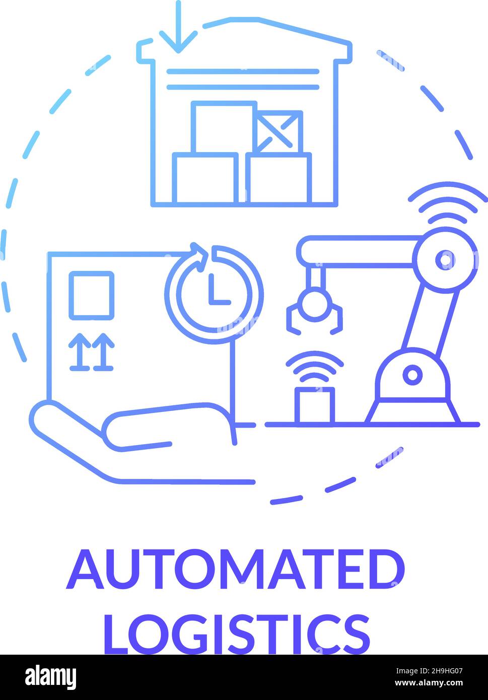 Automated logistics blue gradient concept icon Stock Vector Image & Art ... Automated logistics blue gradient concept icon Stock Vector Image & Art ...