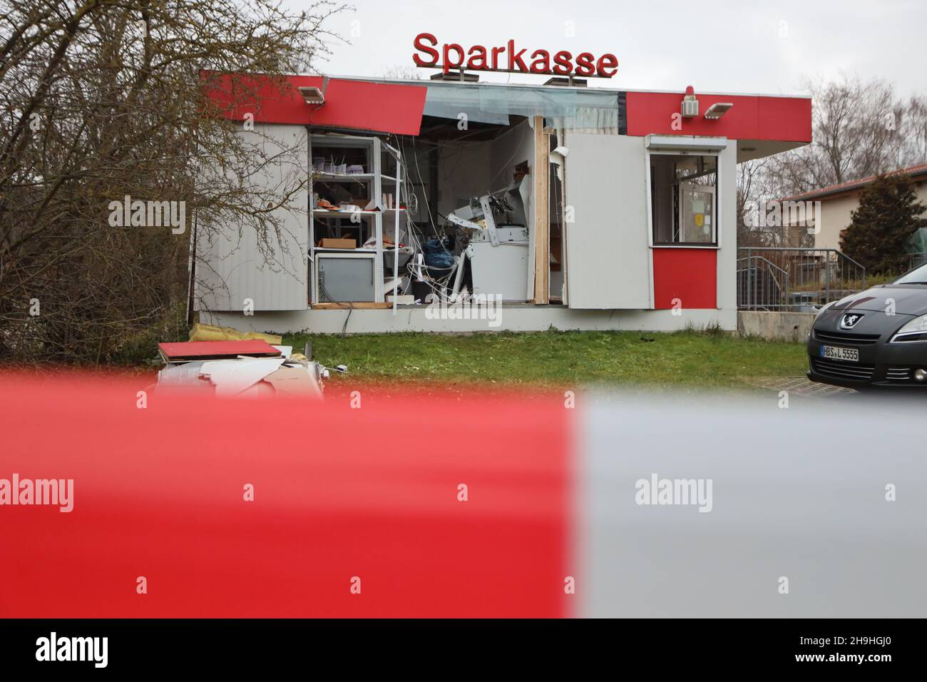 Wasserleben, Germany. 07th Dec, 2021. An ATM has been destroyed in an ...