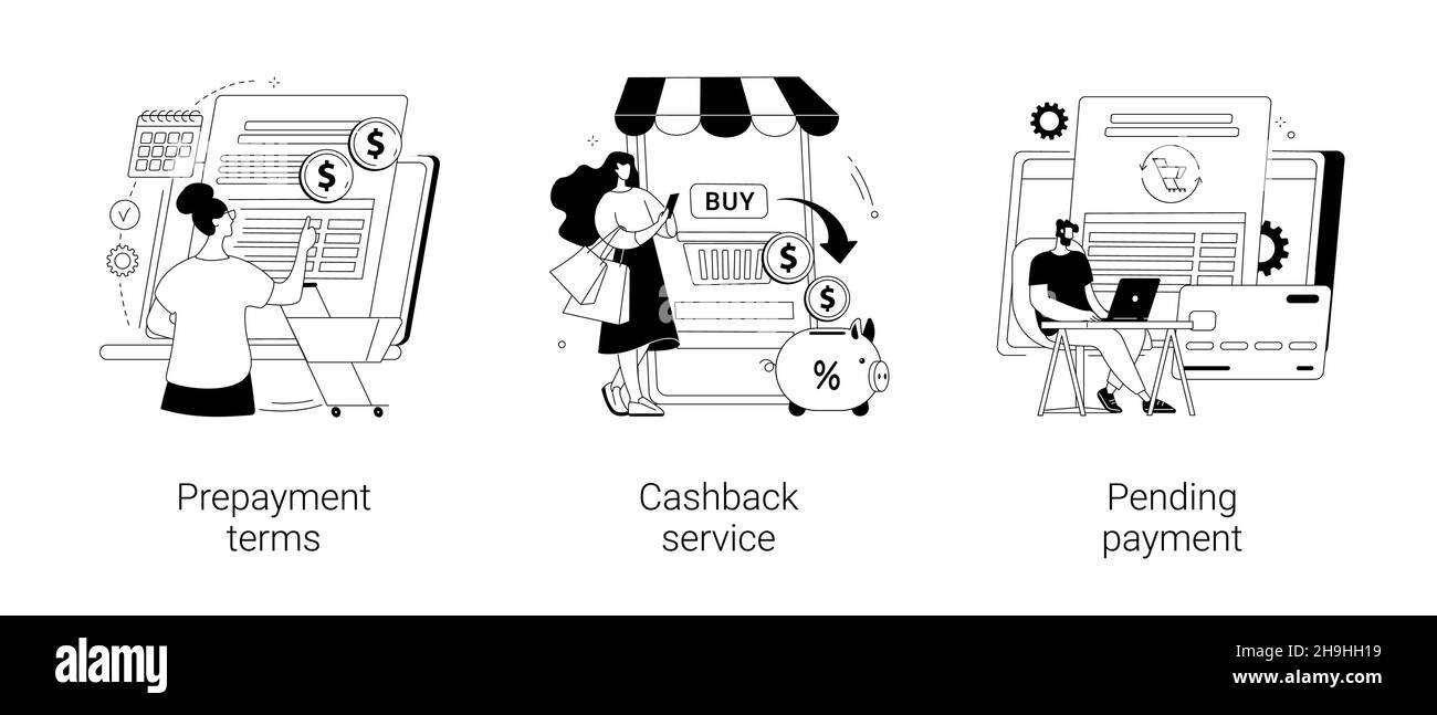 Making online purchase abstract concept vector illustrations Stock ...