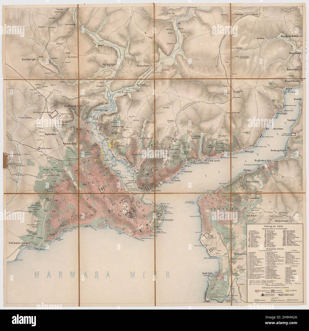 Constantinople map hi-res stock photography and images - Alamy