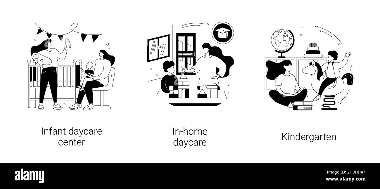 Childcare services abstract concept vector illustrations Stock Vector Image & Art - Alamy