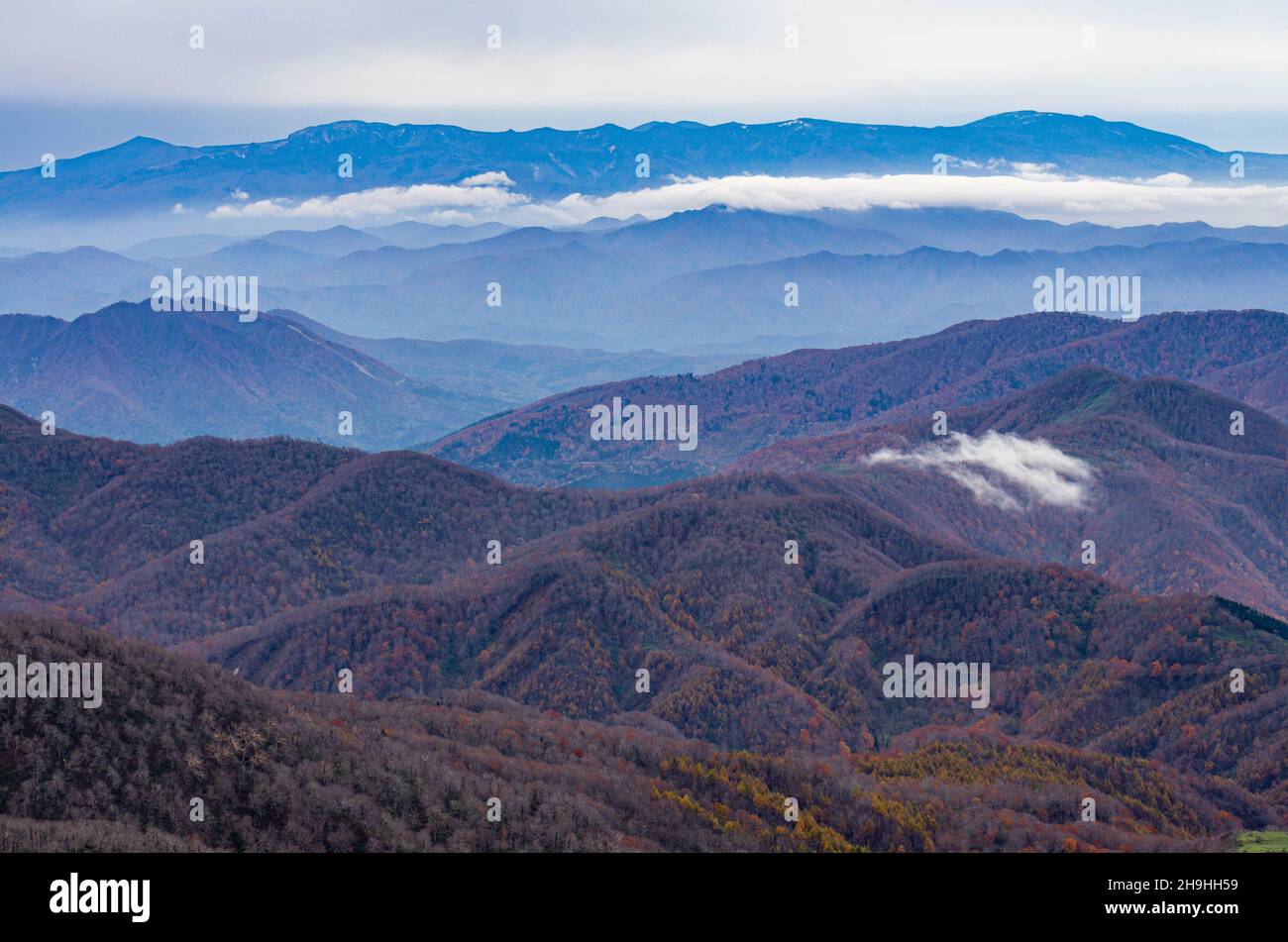 View along the Zao Echo Line Scenic Road on Mt. Zao, Miyagi Prefecture ...