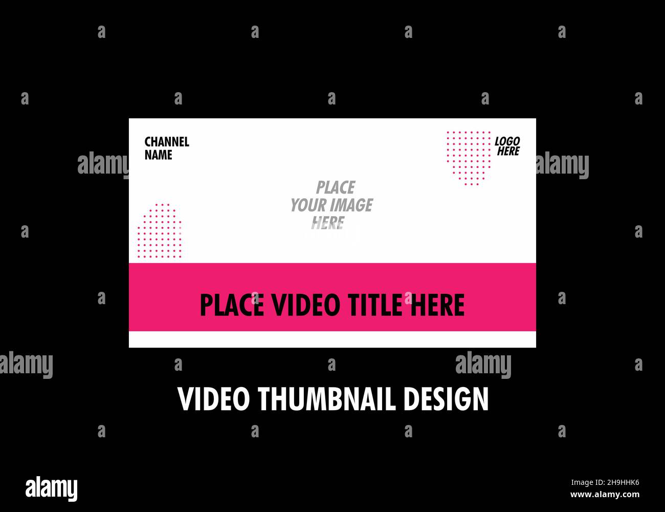 Colorful and flat design of video thumbnail design Stock Vector Image ...