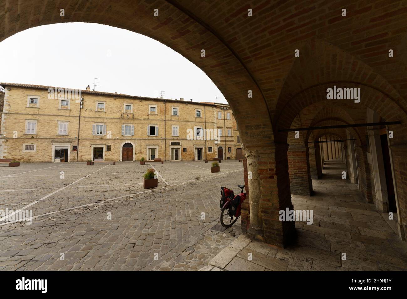 Offida, historic town in the Ascoli Piceno province, Marche, Italy. The ...