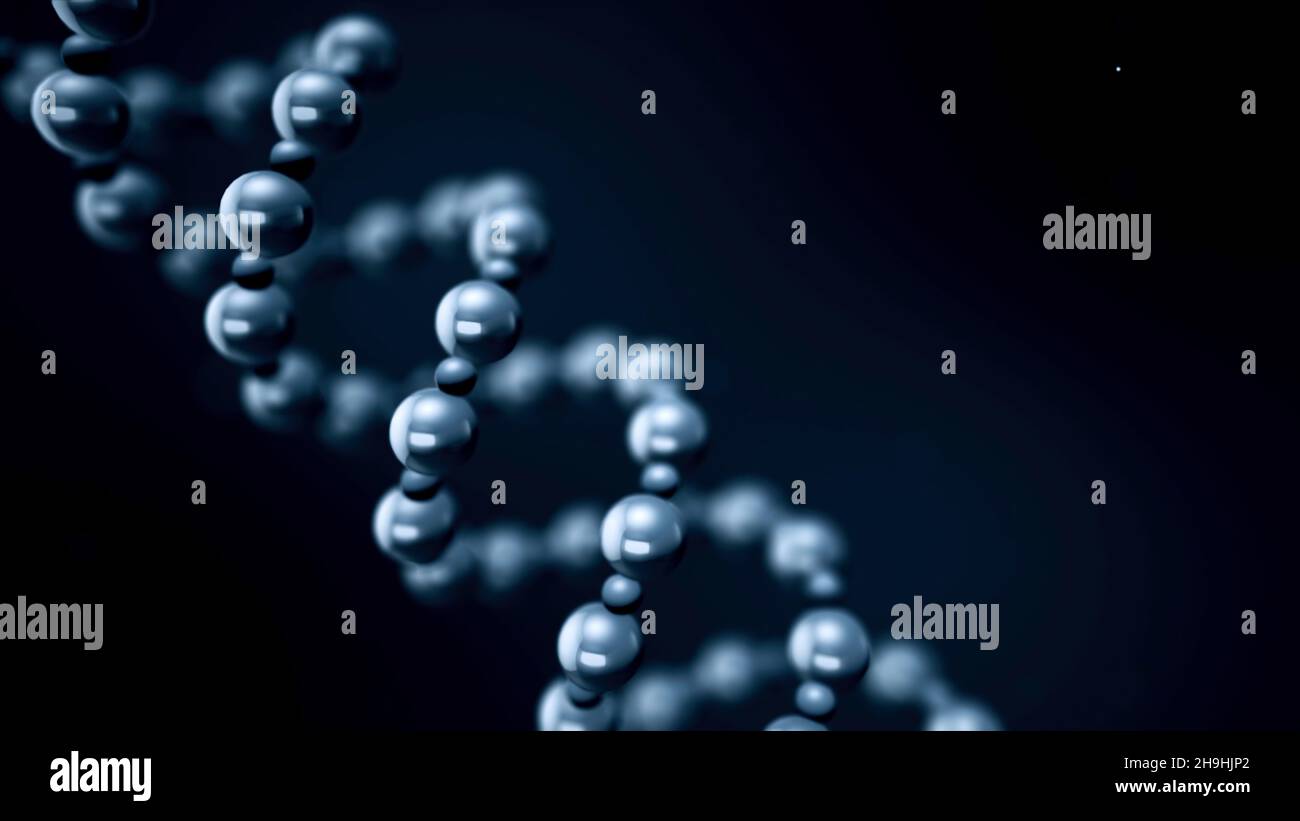 Spiral of silver molecules. Abstract vertical swirling spiral of metal ...