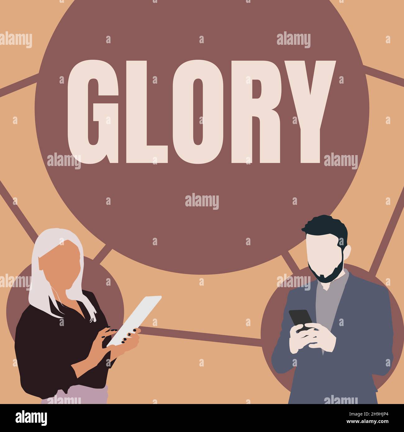 Text showing inspiration Glory. Concept meaning high renown or honor ...