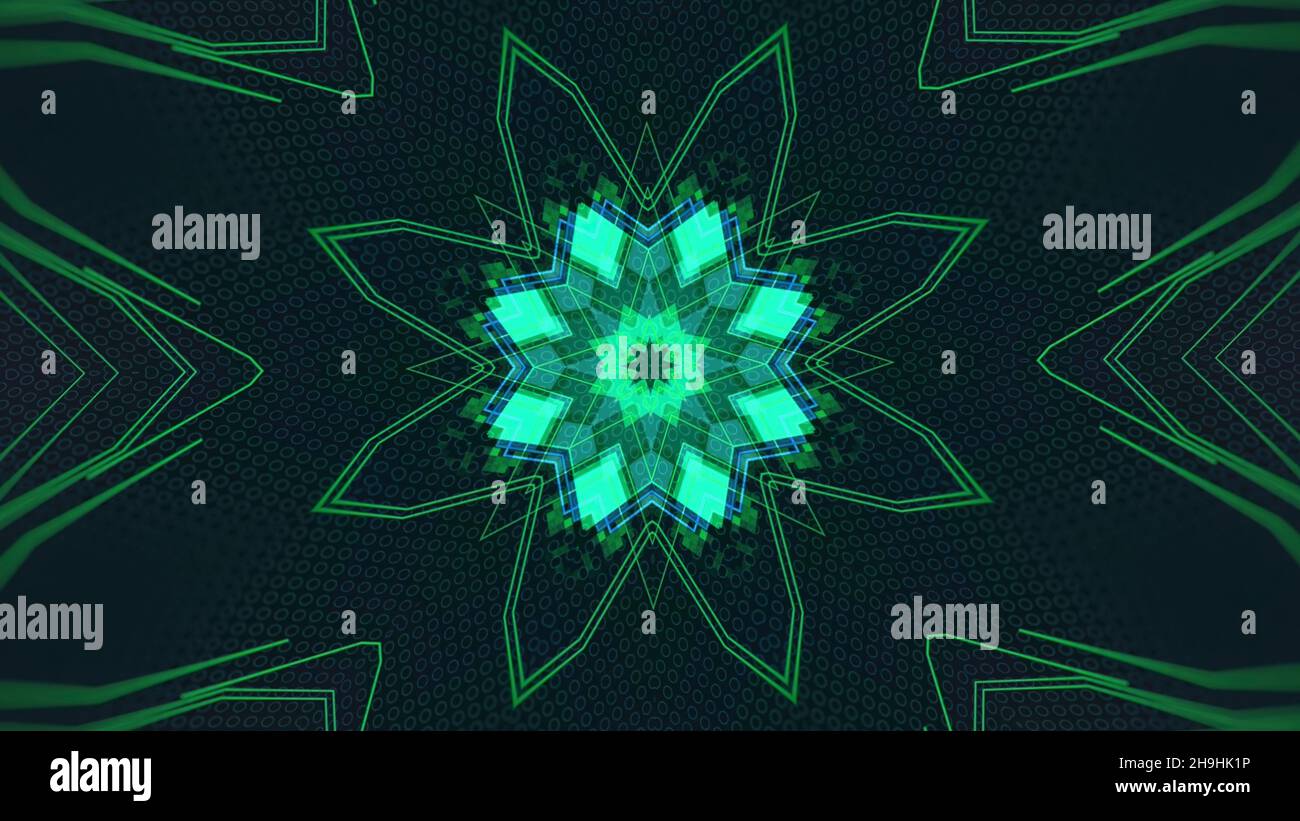 Beautiful kaleidoscope in slow motion with abstract geometric patterns ...