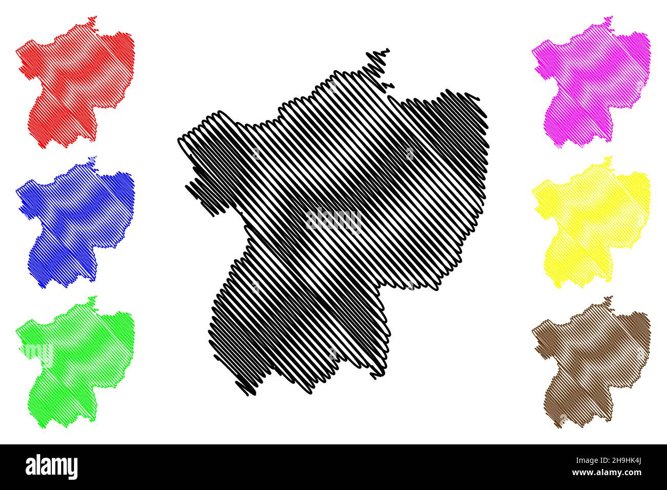 Jhabua district (Madhya Pradesh State, Indore division, Republic of ...