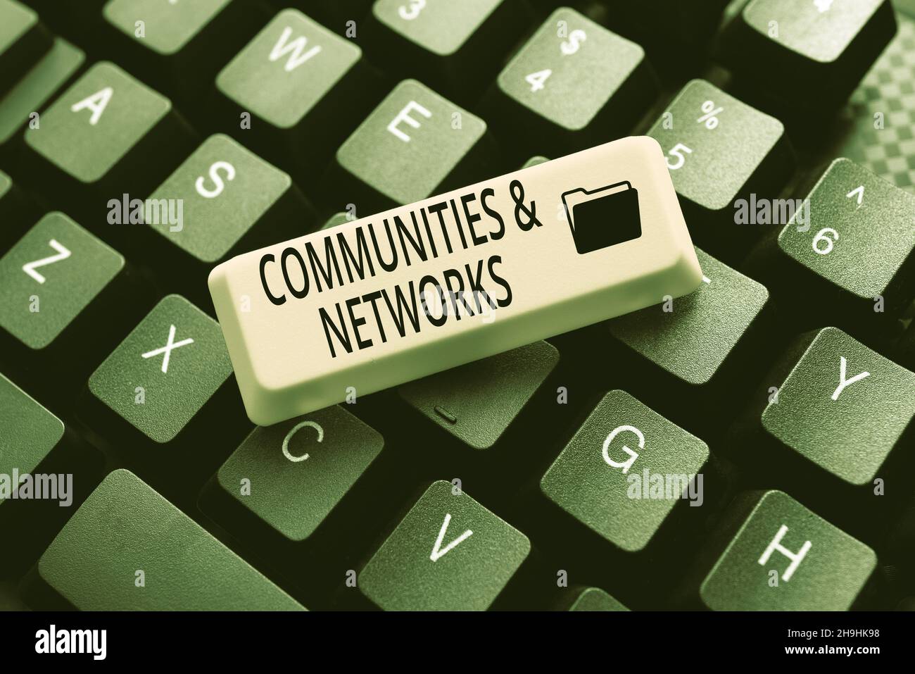Text Caption Presenting Communities And Networks Business Showcase Collaboration Of Learnings