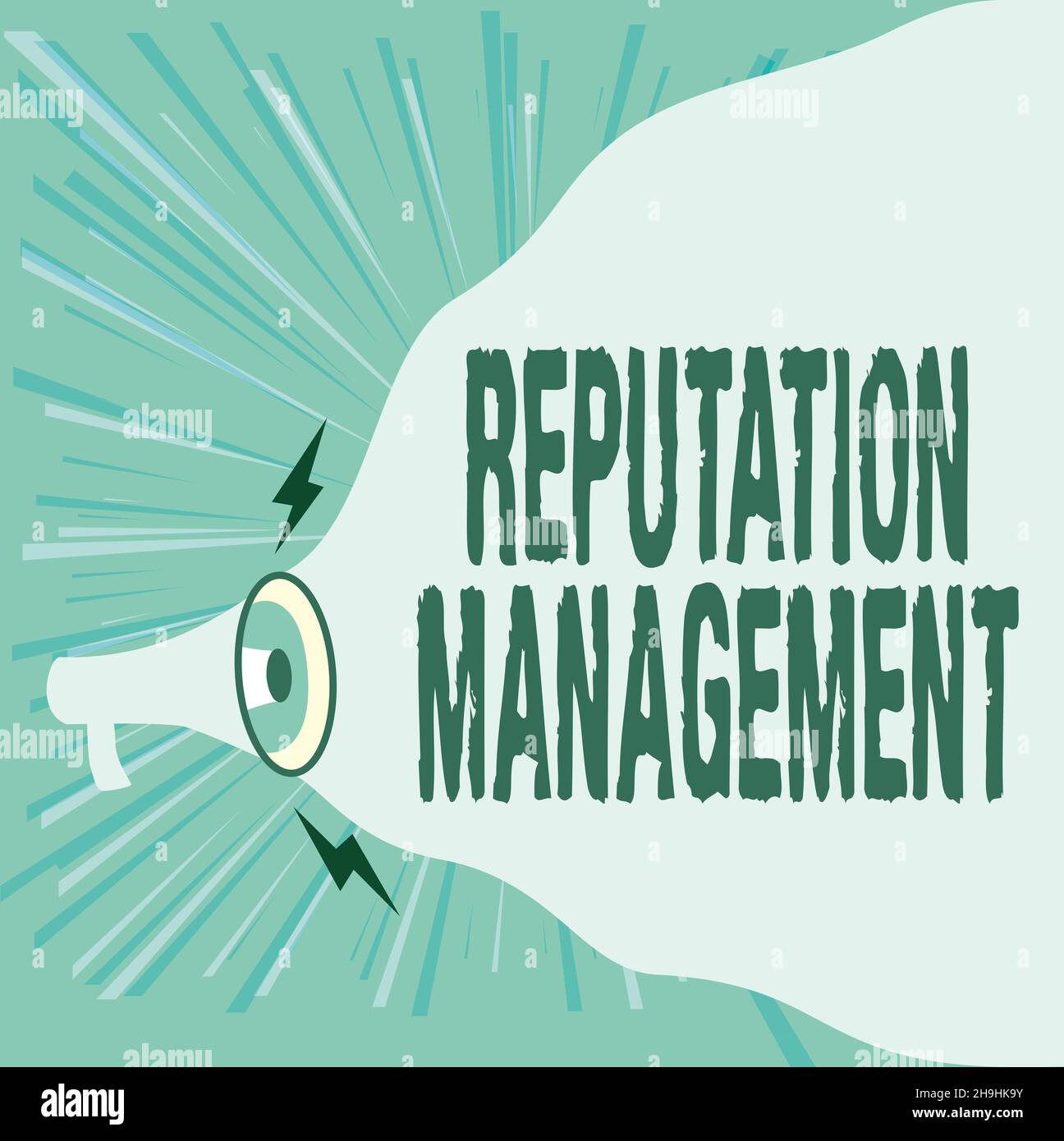 Text caption presenting Reputation Management. Business showcase ...