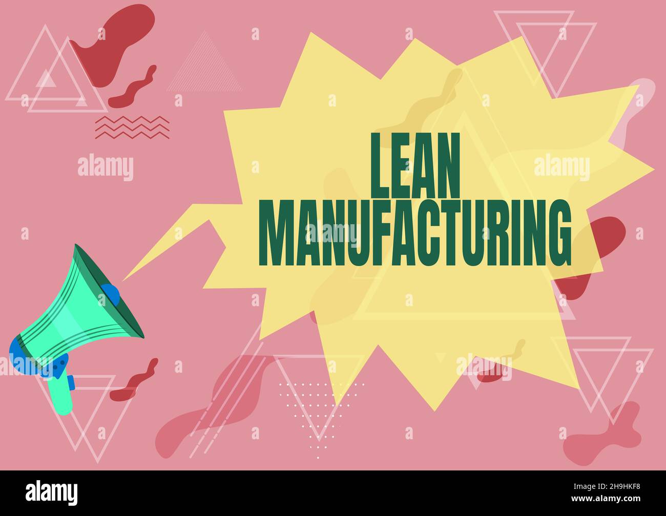 Conceptual caption Lean Manufacturing. Business approach Waste ...