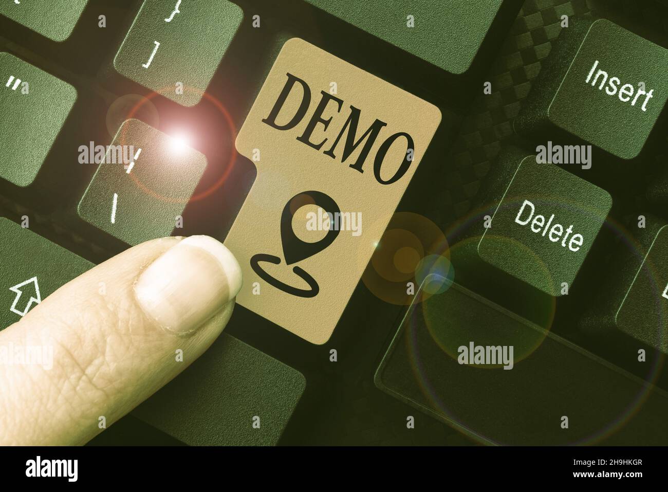 Conceptual display Demo. Business approach Demonstration of a product ...