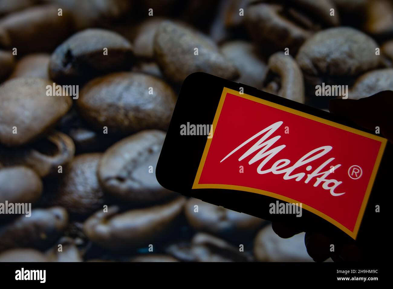 Rheinbach, Germany 1 October 2021, The brand logo of "Melitta" on the ...