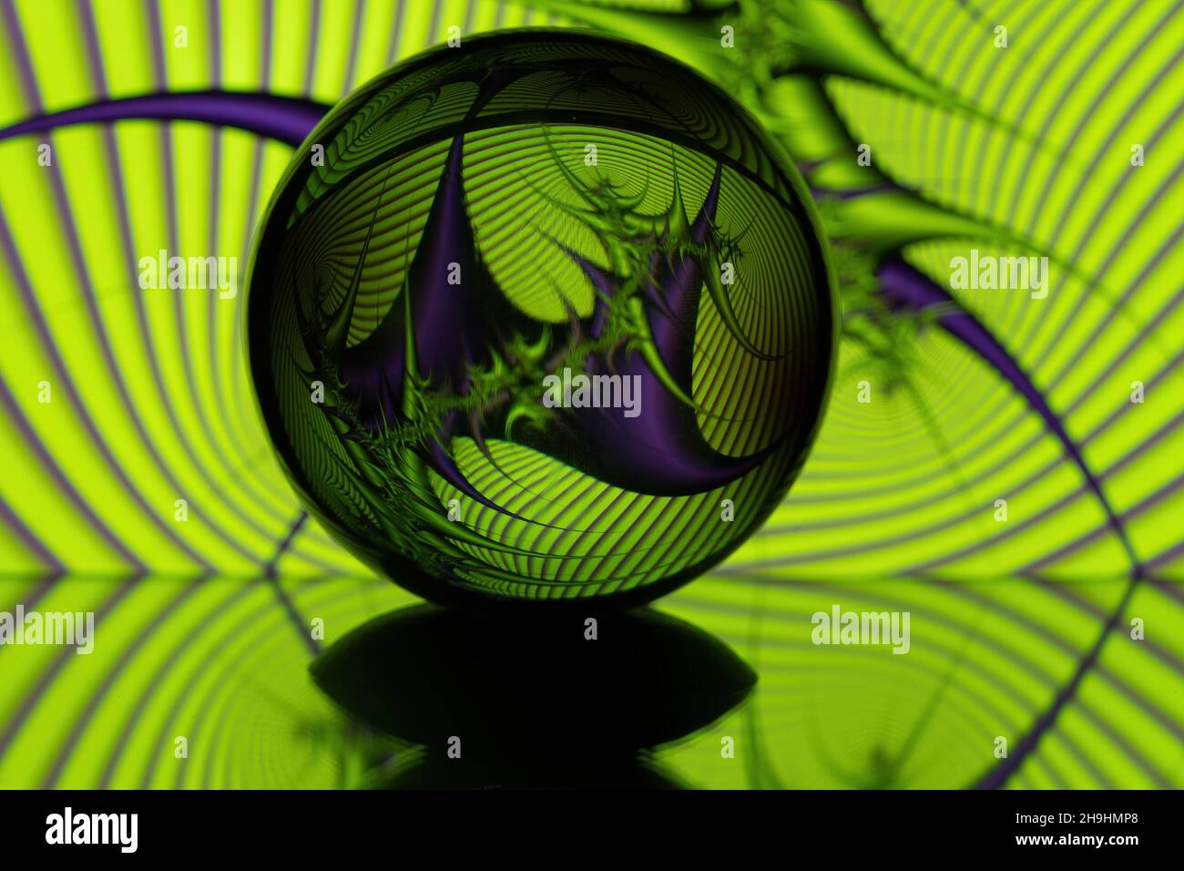 Transparent glass ball with reflection Stock Photo - Alamy