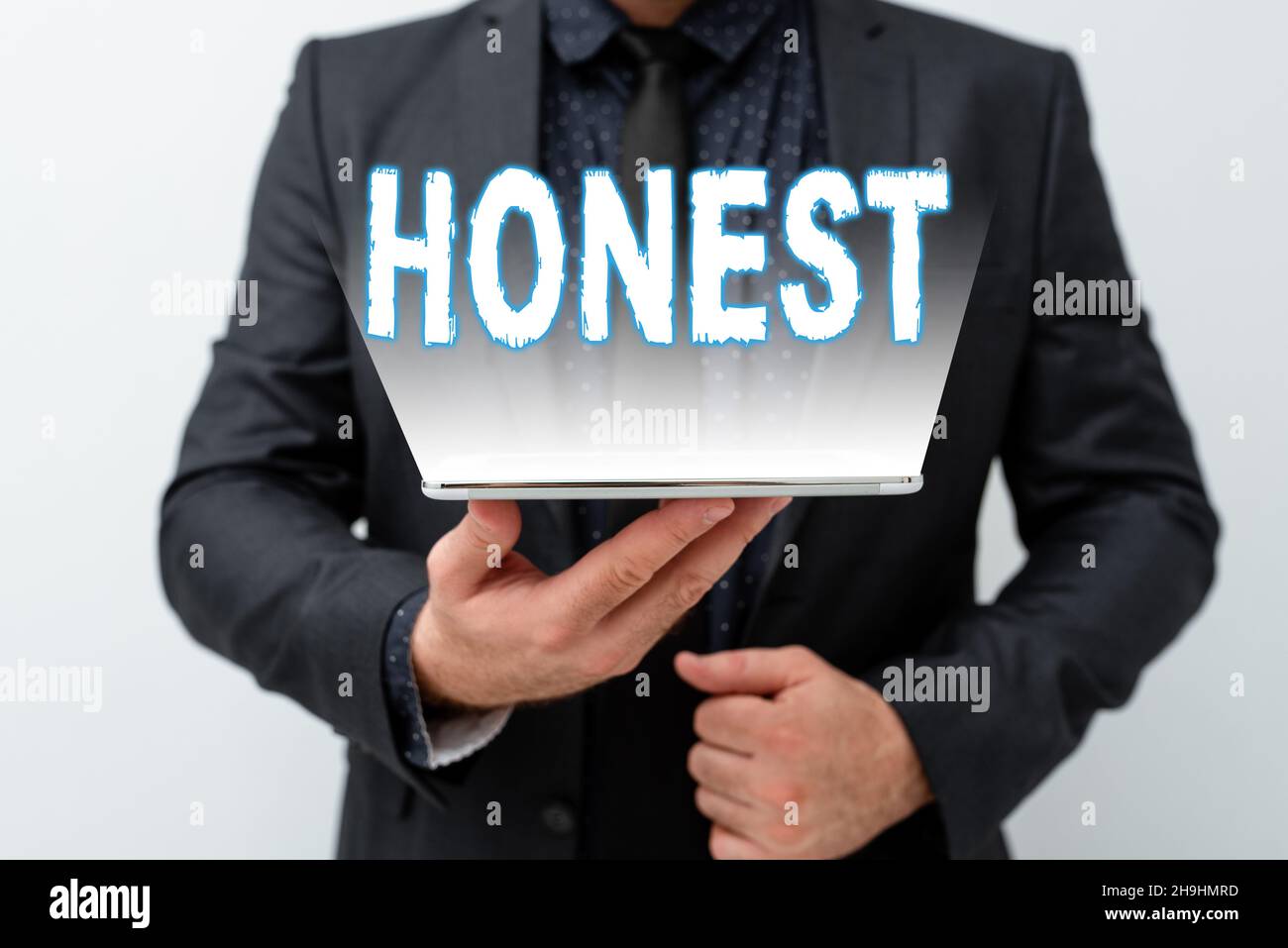 Hand writing sign Honest. Concept meaning telling the truth or able to ...