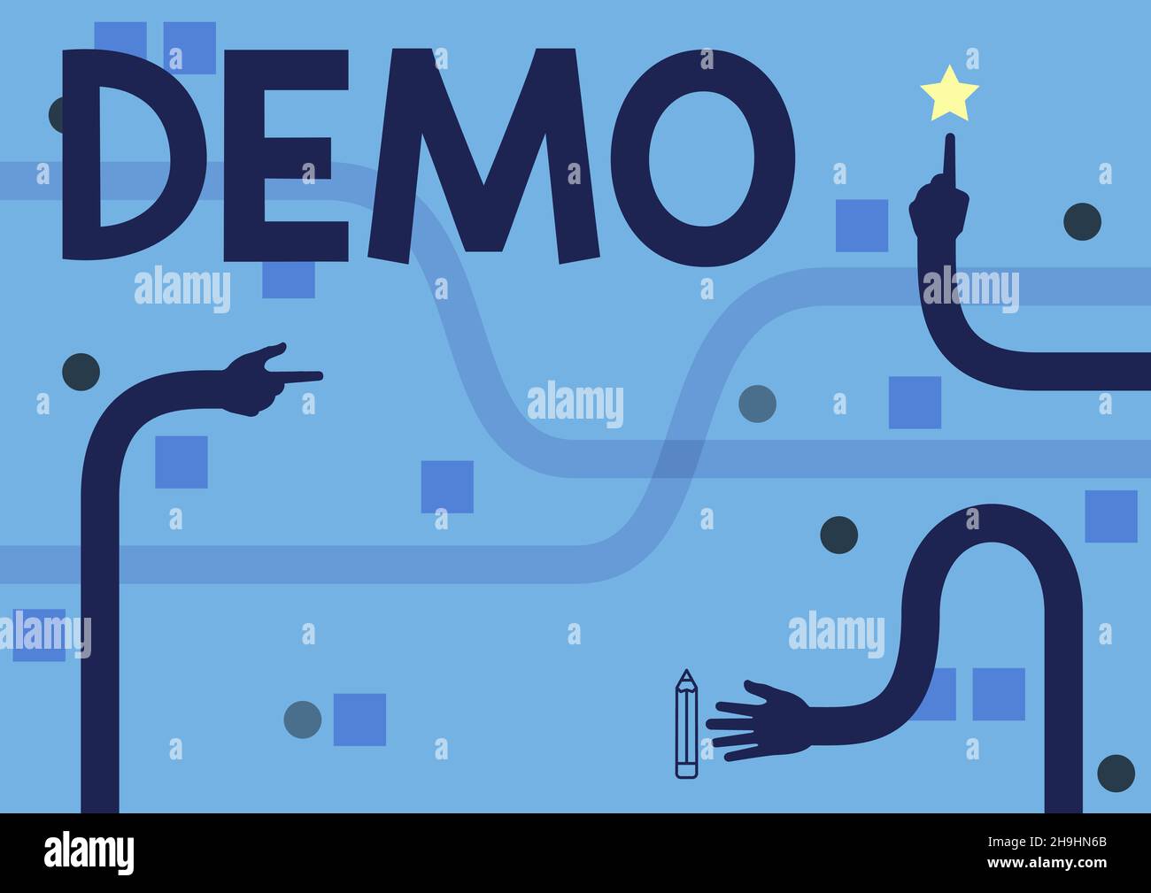 Hand writing sign Demo. Word Written on Demonstration of a product ...