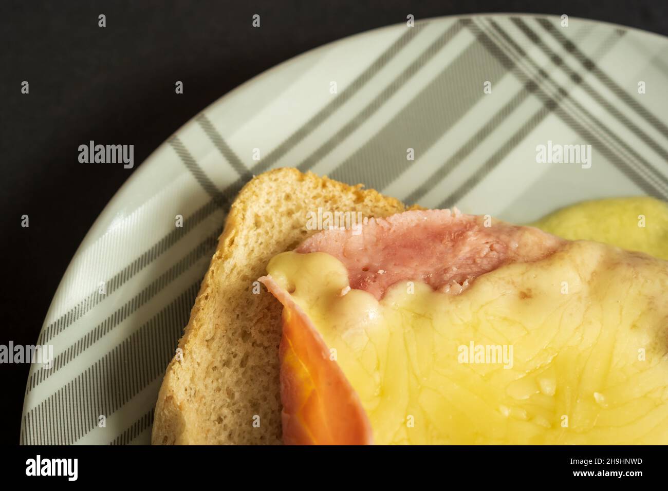 hot ham and cheddar cheese sandwich closeup Stock Photo - Alamy