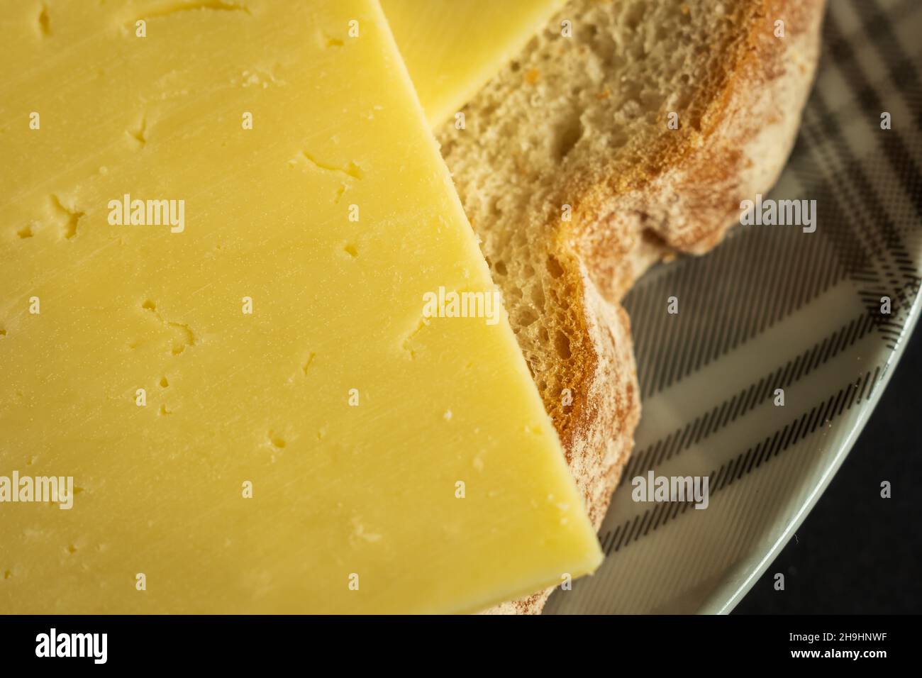 cheddar cheese sandwich on plate closeup Stock Photo - Alamy