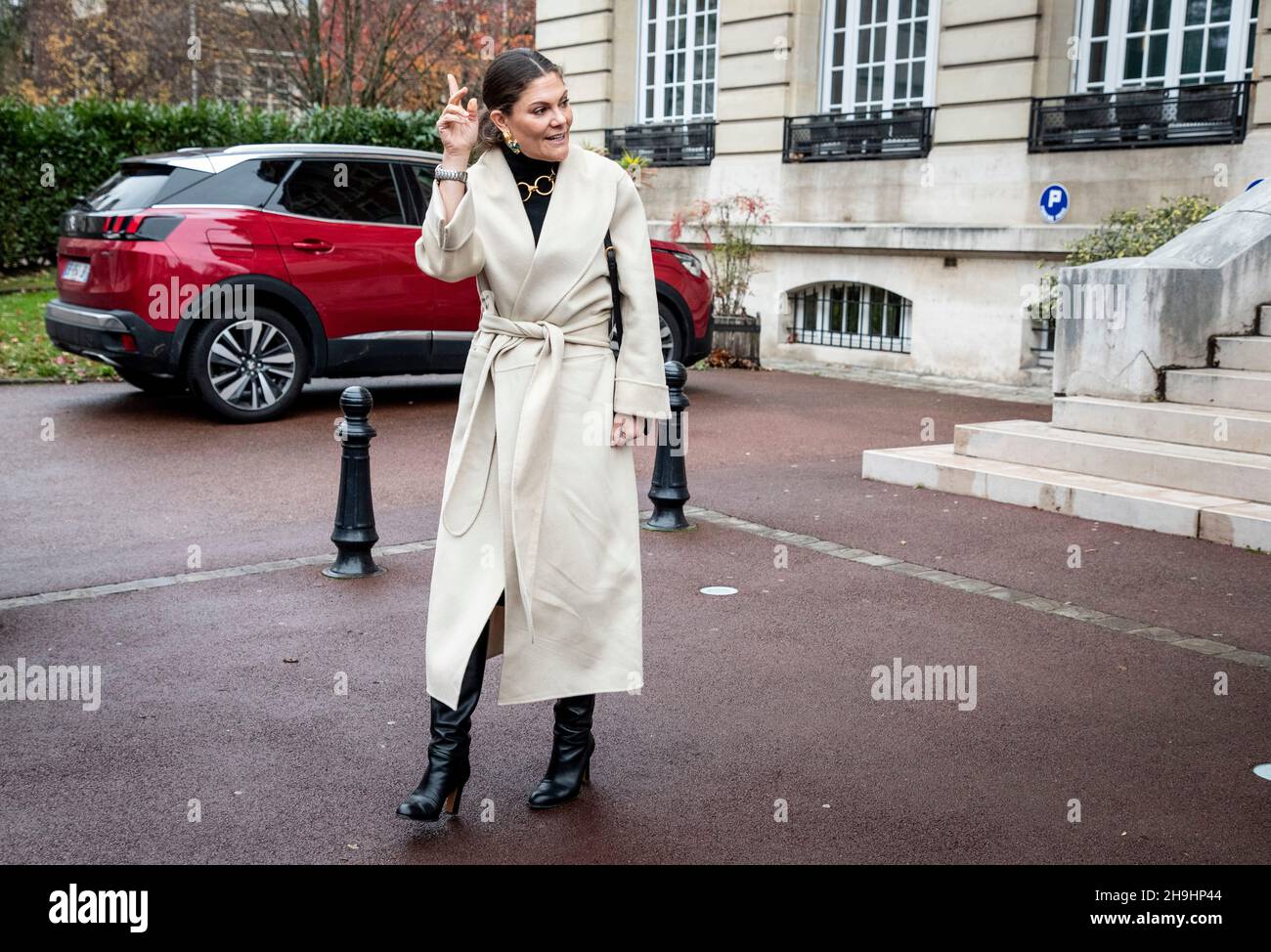 Crown Princess Victoria visits City Universitaire Paris, France, on Dec ...