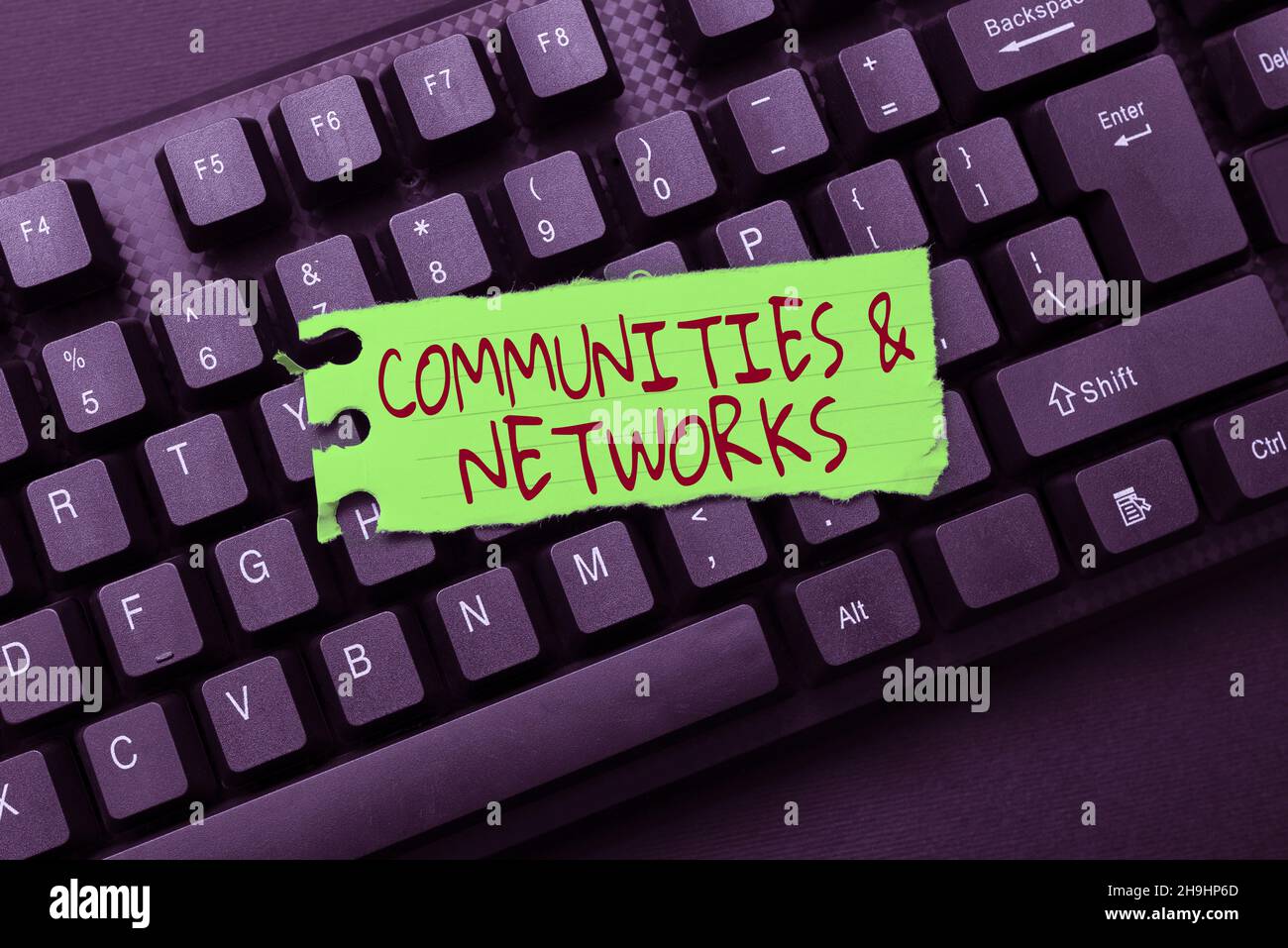 Sign Displaying Communities And Networks Conceptual Photo Collaboration Of Learnings And