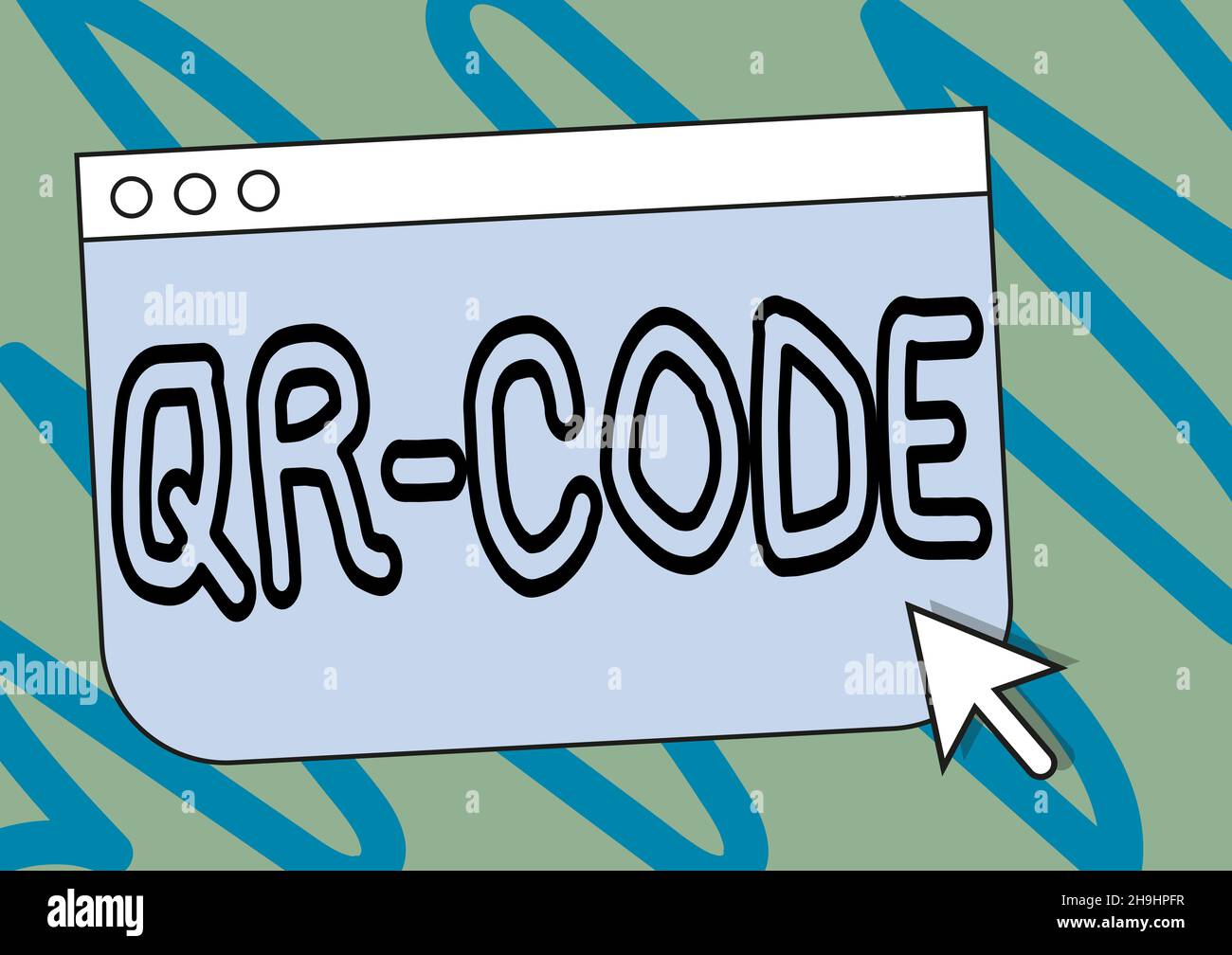 Conceptual display Qr Code. Word Written on the trademark for a type of ...