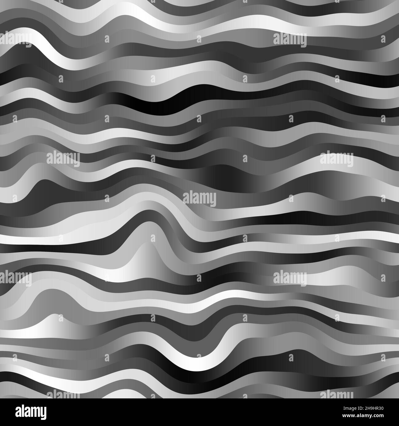 Seamless wavy monochrome stripes surface pattern design for background ...