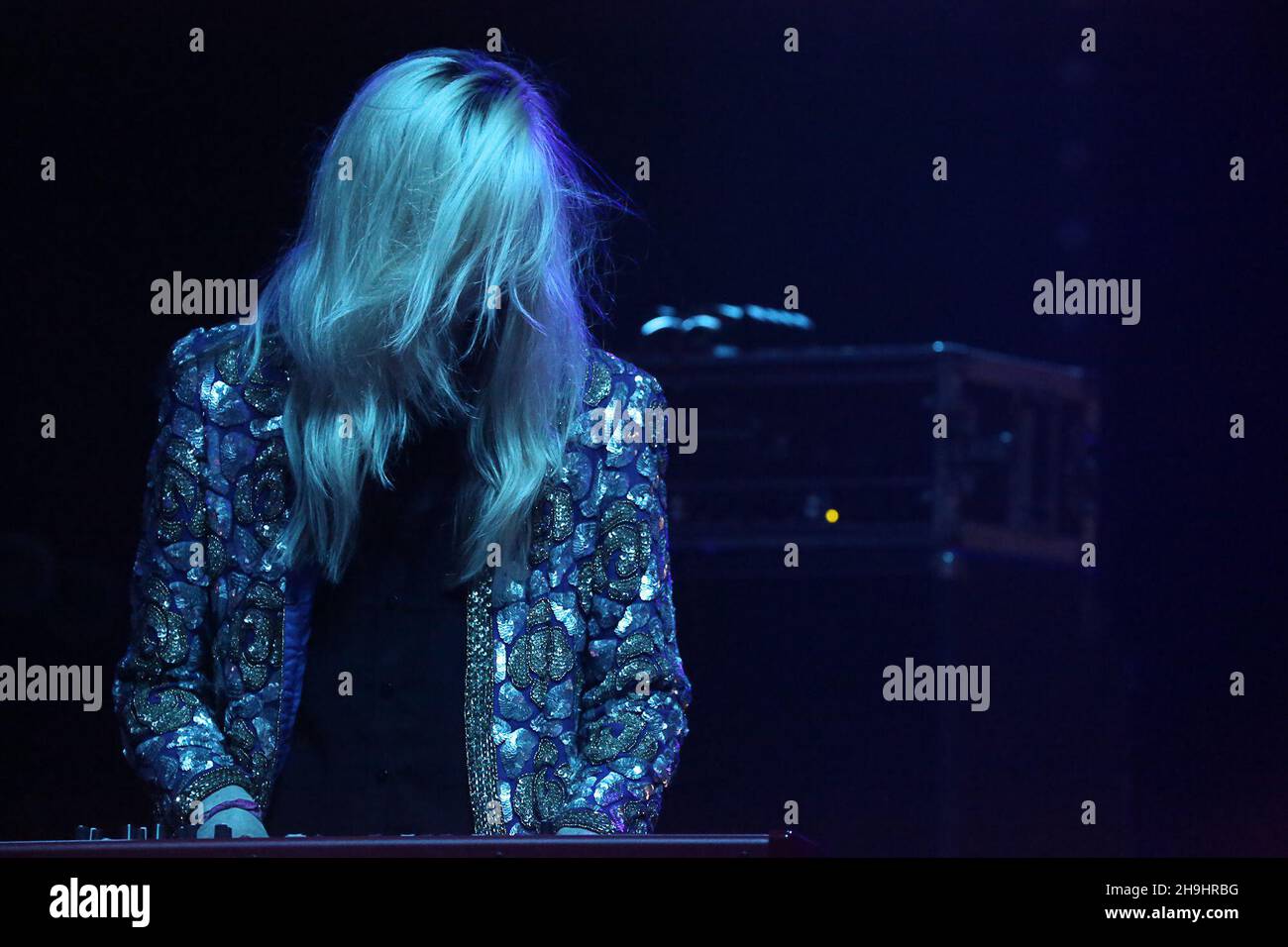 Tessa Murray of Still Corners performing at EOTR on 310812 Stock Photo ...