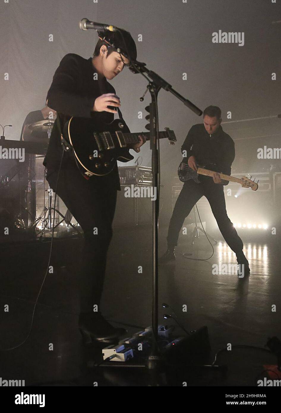 The xx performing live on stage as part of their album launch at the ...