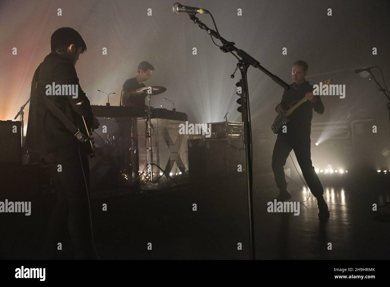 The xx performing live on stage as part of their album launch at the ...