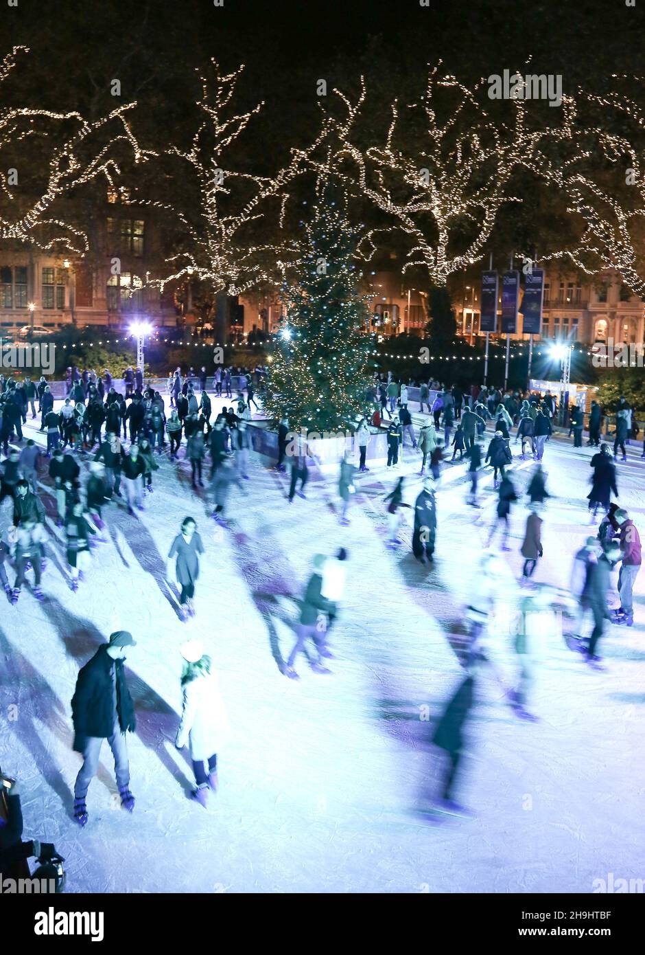 A general view of the Ice Skating rink at the Natural History Museum in ...
