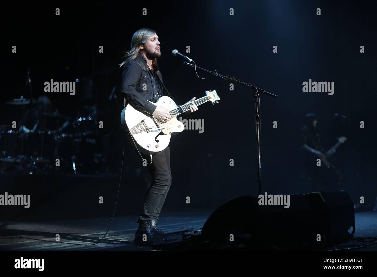 Russell Marsden of Band of Skulls performing live on stage at Brixton ...