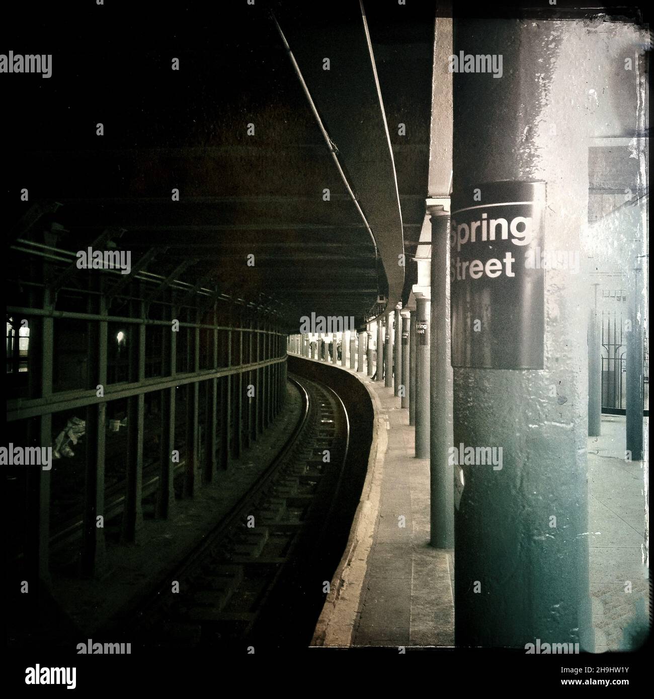 Spring street subway new york hi-res stock photography and images - Alamy