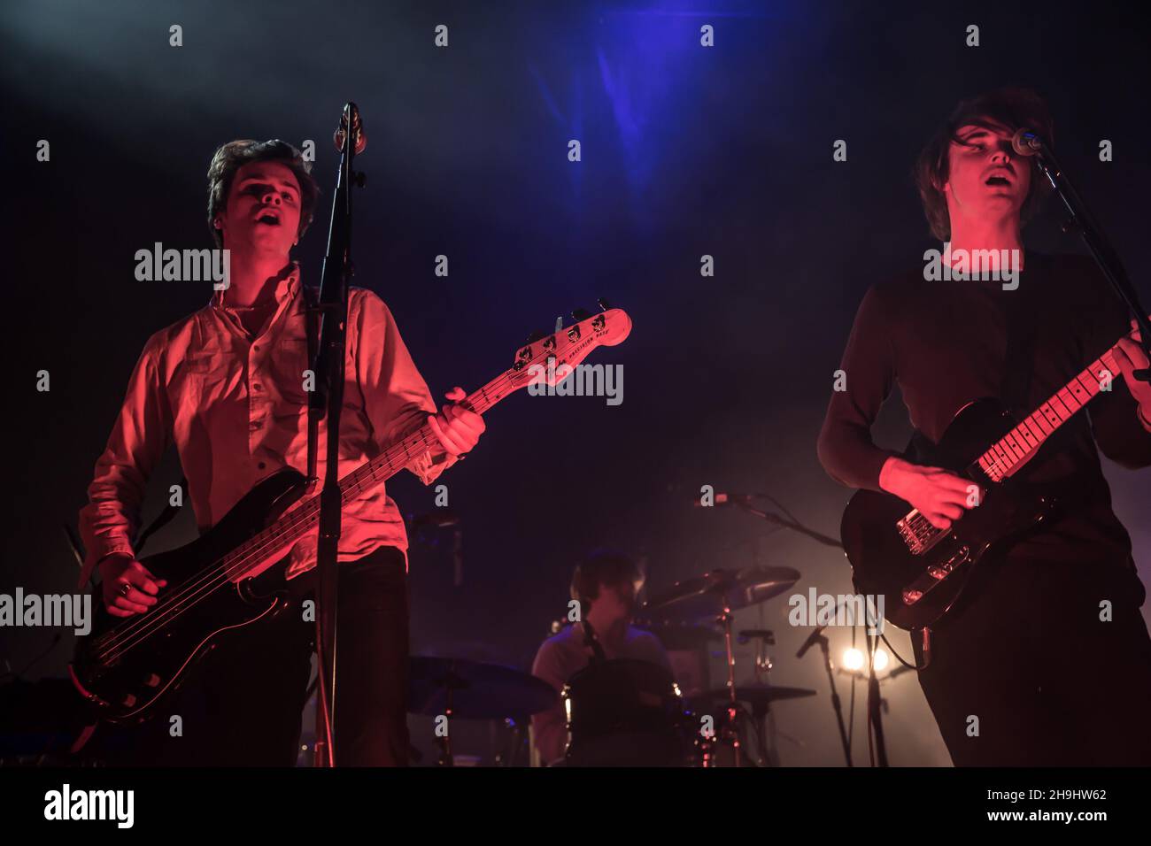 Palma Violets live on stage for the NME Awards show at Brixton, London ...