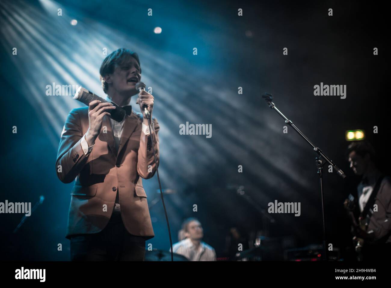 Casper Clausen of Efterklang live on stage at the Royal Albert Hall ...
