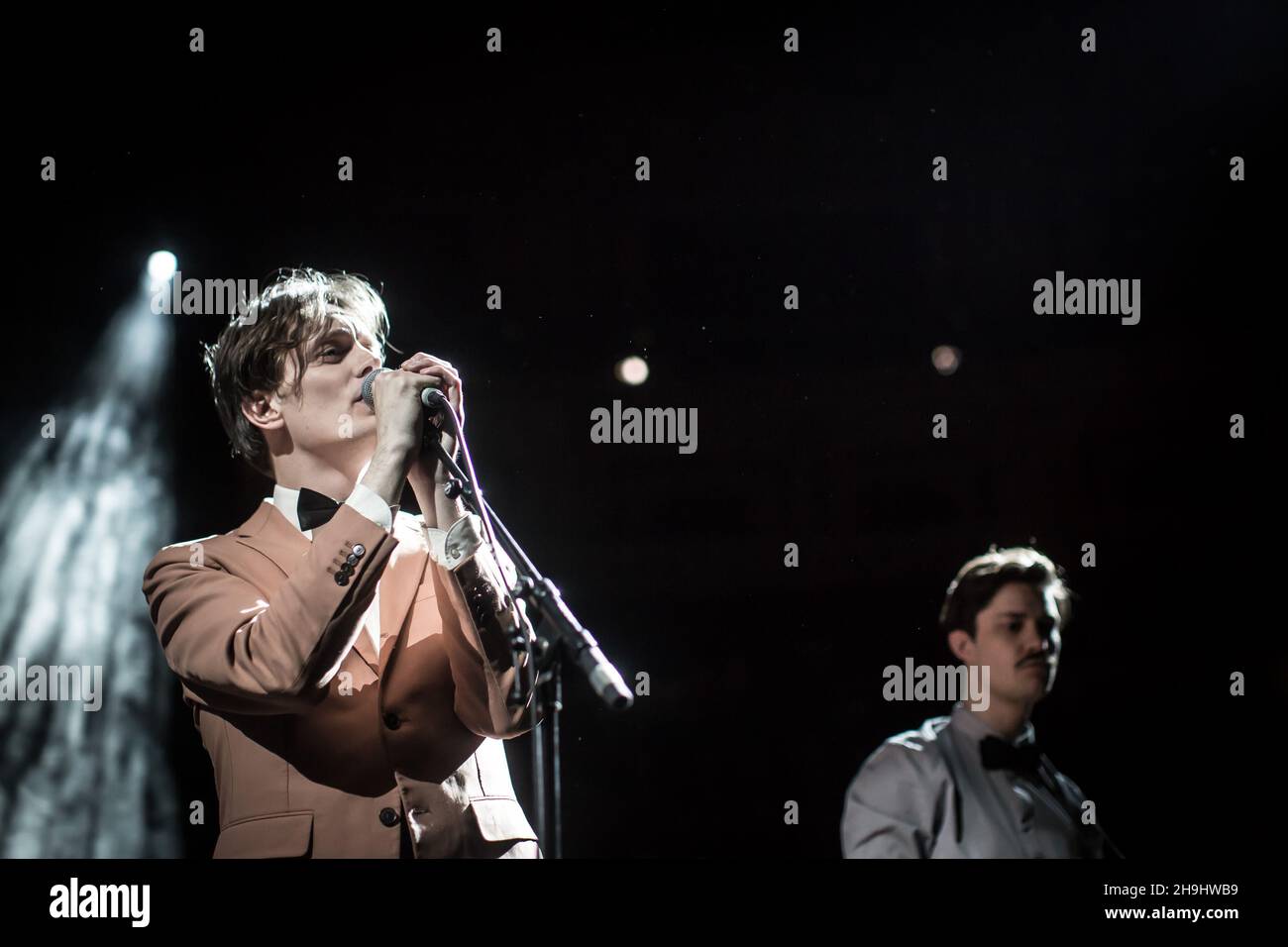 Casper Clausen of Efterklang live on stage at the Royal Albert Hall ...