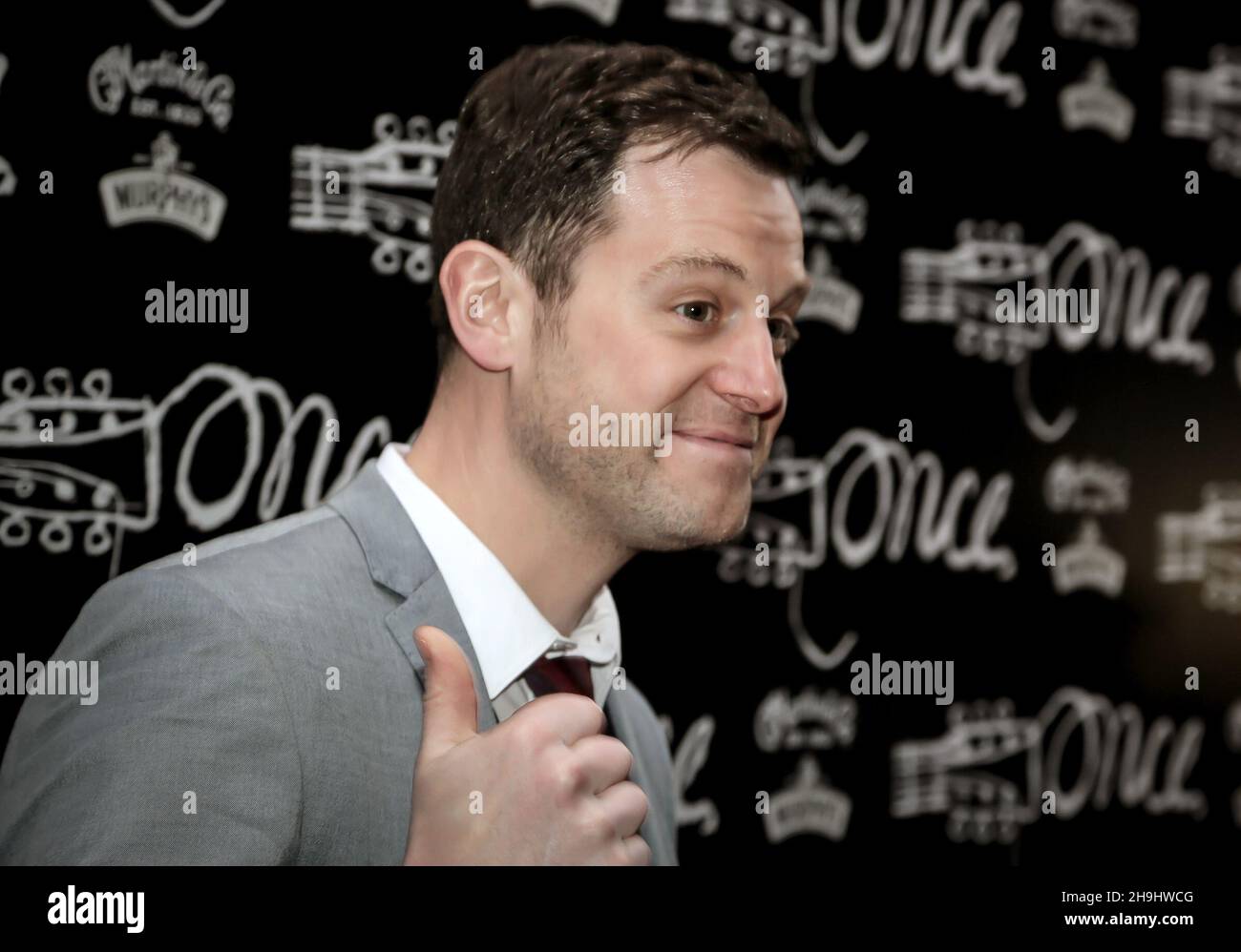 Matt Baker arriving for the opening night of Once at the Phoenix ...