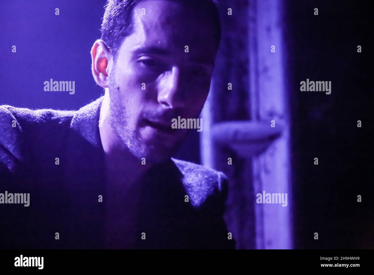Max Henry of Canadian band The Suuns performing live at XOYO in London ...