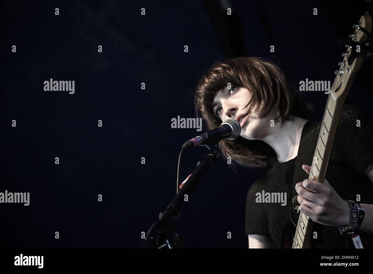 Elena Tonra of Daughter performs at the Field Day festival in London ...