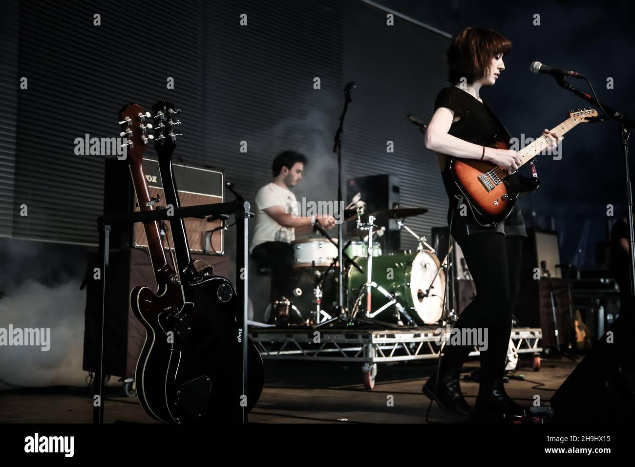 Elena Tonra of Daughter performs at the Field Day festival in London ...
