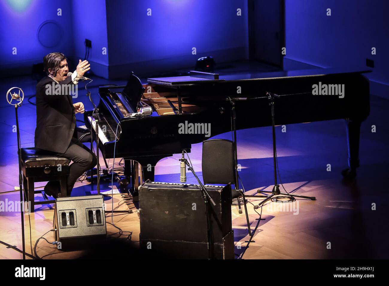 Ed Harcourt performing live on stage at Cadogan Hall in London Stock ...