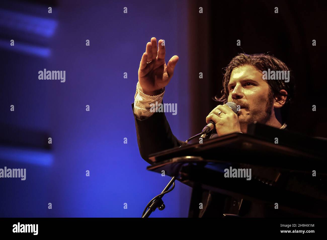 Ed Harcourt performing live on stage at Cadogan Hall in London Stock ...